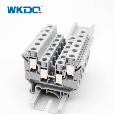 China JUDK 10 2 Level Screw Terminal Block Flameproofing PA66 Nylon Terminal Block for sale