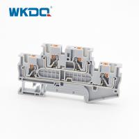 China JPTTB 4 Din Rail Push In Double Level Terminal Block 4mm2 for sale