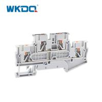 China JPTTB 4 - PV Din Rail Feed Through Terminal Block 2 Level With Equipotential Bonder for sale