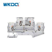 China JPTTB 4 - PV Din Rail Feed Through Terminal Block 2 Level With Equipotential Bonder for sale