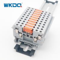 China 16A Din Rail Screw Type Knife Disconnect Terminal Block 4 Conducts 4 Mm² 690V for sale