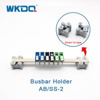 China AB SS 2 Nylon 66 Terminal Busbar Holder Grey Flame Resistant for sale