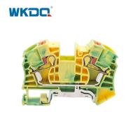 China JPT 16-PE Din Rail Push In Earth Terminal Block PA66 16mm2 Non Flammable for sale