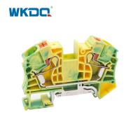 China JPT 16-PE Din Rail Push In Earth Terminal Block PA66 16mm2 Non Flammable for sale