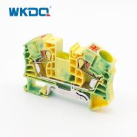 China JPT 16-PE Din Rail Push In Earth Terminal Block PA66 16mm2 Non Flammable for sale
