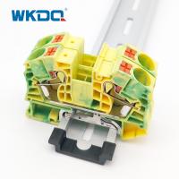 China JPT 16-PE Din Rail Push In Earth Terminal Block PA66 16mm2 Non Flammable for sale