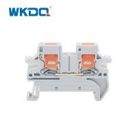 China JPTV 2.5 Push In Terminal Block 4mm² Side Entry Feed Through Nickle Plated Brass for sale