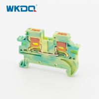 China Anti Flamming  Push In Ground Terminal Block  Side Entry Wiring 2.5 Mm2 for sale