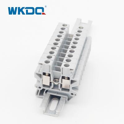 China 2.5 Mm² Screw Terminal Block For Din Rail 15 Mm Width for sale