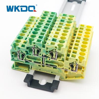 China STTB 4 - PE Spring Terminal Block Clamp Ground 4mm2 Multi Level for sale