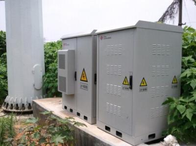 China IP55 Three Compartment Outdoor Telecom Cabinet, With Air Conditioning or Heat Exchanger for sale
