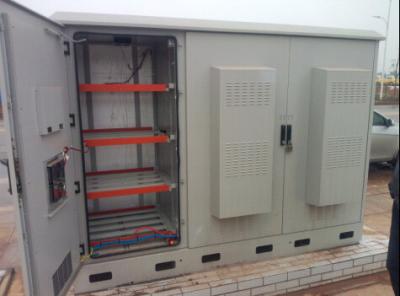 China IP55 Outdoor Telecom Cabinet With Three Compartments, AC220V or DC48V Air Conditioner for sale