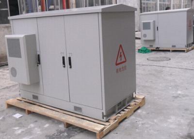 China Three Compartments Outdoor Telecom Cabinet, With Two Air Conditioner, Battery Cabinet for sale