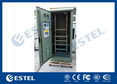 China IP55 Waterproof Sandwich Structure Galvanized Steel Green Outdoor Power Cabinet With Air Conditioner for sale