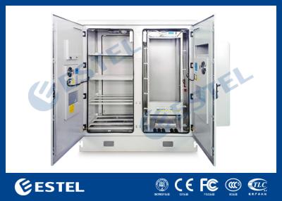 China WeatherProof Galvanised Steel Integrated Outdoor Telecom Cabinet For Battery and Power System for sale