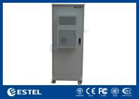 China 19 Inch Floor Mounted Outdoor Telecom Cabinet With 4 Wheels And Dual Doors for sale