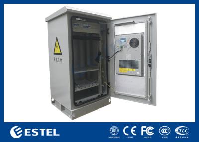 China IP55 Outdoor Battery Cabinet Galvanized Dual Wall Rack with air conditioner 1500W for sale
