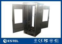 China 304 Stainless Steel Outdoor Telecom Cabinet ET7585180A-33U With Dual Doors for sale