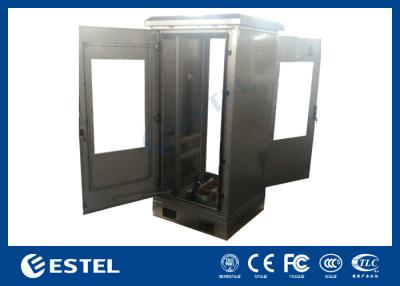 China 304 Stainless Steel Outdoor Telecom Cabinet ET7585180A-33U With Dual Doors for sale