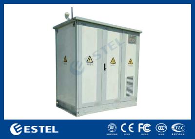 China ET200100200C-200 Base Station Outdoor Cabinet Three Compartments With 3 Front Doors for sale