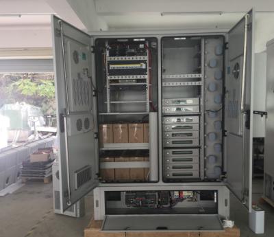 China High IP Rating IP65 Stainless Steel Dual-Bay Integrated Outdoor Telecom Enclosure with Smart Thermal Control for sale