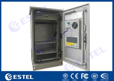 China 24U Single Wall Outdoor Telecom Cabinet With Heat Insulation Galvanized Steel Material Air Conditioner Cooling for sale