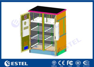 China High Strength Anti-theft Two Bay Outdoor Power Cabinet With Air Conditioner Cooling for sale