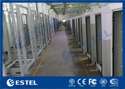 China Air Conditioner Cooling Weatherproof Dual Compartment Outdoor Enclosure With PDU EMU Optional for sale