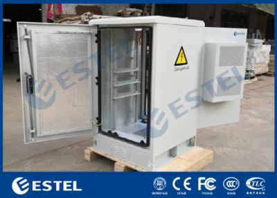China Sandwich Structure Steel Outdoor Telecom Cabinet 500W Cooling System With Front And Rear Access for sale