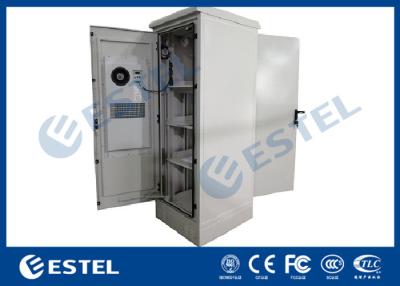 China Rack Mount Double Wall IP55 Outdoor Telecom Cabinet With Front Rear Access for sale