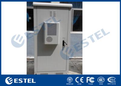China Double Wall Outdoor Telecom Cabinet Galvanized Steel Front Access 19'' Easy Installation for sale