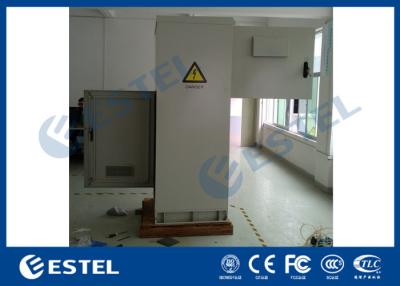 China IP55 Two Doors Outdoor Telecom Cabinet For Both Electronic Equipment And Battery System for sale