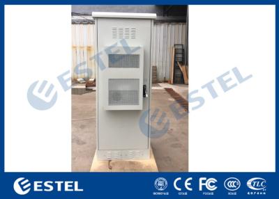 China Galvanized Steel Outdoor Telecom Cabinet Single Wall With Heat Insulation Including 38U Rack for sale