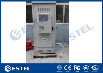 China Galvanized Steel With Heat Insulation Outdoor Telecom Cabinet With Air Conditioner And Fans for sale