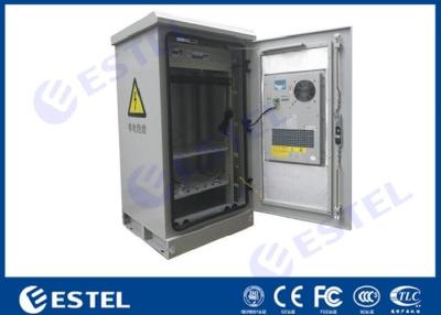 China Heat Exchanger Cooling System Outdoor Telecom Cabinet Galvanized Steel With One Front Door for sale