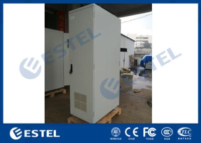 China 42U Single Wall Galvanized Steel Outdoor Telecom Cabinet With RAL7035 for sale