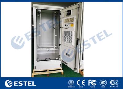 China Air Conditioner & Fan Cooling Outdoor Telecom Cabinet Galvanized Steel With Front Access for sale