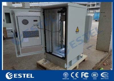 China 27U 19 Inch Rack Outdoor Telecom Cabinet Galvanized Steel Single Wall Heat Insulation for sale