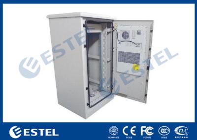 China 19 Inch Rack 27U Air Conditioner Cooling Outdoor Telecom Cabinet Two Doors for sale