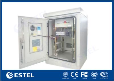 China IP55 23U Two Doors One Compartment Anti-corrosion Powder Coating Outdoor Enclosure with Air Conditioner and Fans for sale