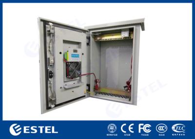China Small DC48V LED Outdoor Telecom Enclosure Anticorrosion Single Wall Structure Air Conditioner 500w And Two Fans for sale