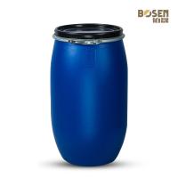 China Polyethylene 120L Open Head Plastic Drum With Metal Clamp Locking Ring for sale