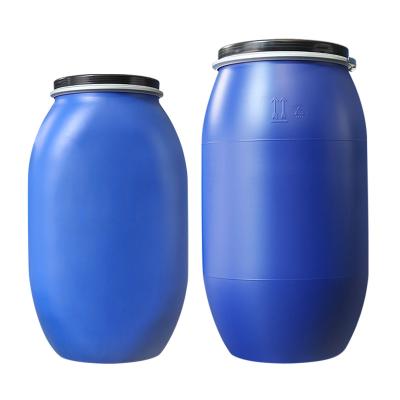 China HDPE Plastic Blue Chemical Drum Rustproof Open Top Locking Ring for sale