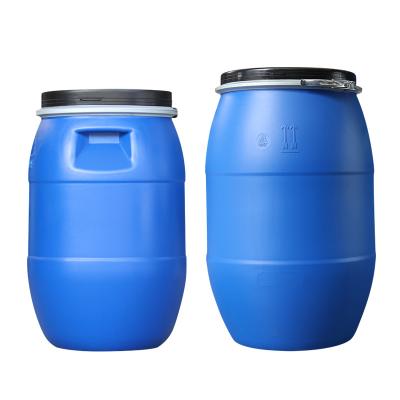 China HDPE Round Plastic Barrel 125L Durable Plastic Bucket Drum With Iron Ring for sale