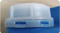 China 20 Liter Square Closed Plastic Drum HDPE Blue Plastic Chemical Drum for sale