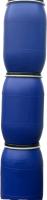 China 200L Blue Plastic Barrel Drum With Handle And Steel Hoop For Chemical Storage for sale