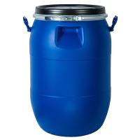 China 60 Litre HDPE Open Top Blue Plastic Drum for sale