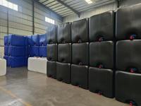 China 1000 Liters IBC Galvanized Steel Outer Cage And Black Inner Container For Chemical Industry for sale
