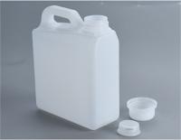 China 1L Dishwashing Liquid Plastic Bottle Disinfectant Water Square Flat Can HDPE Peanut Oil Chemical Plastic Barrel for sale