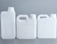China 1L Dishwashing Liquid Plastic Bottle Disinfectant Water Square Flat Can HDPE Peanut Oil Chemical Plastic Barrel for sale